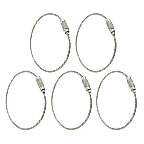 KangYuan Stainless Steel Wire Keychains 1.5mm 6 Inches Aircraft Cable ...