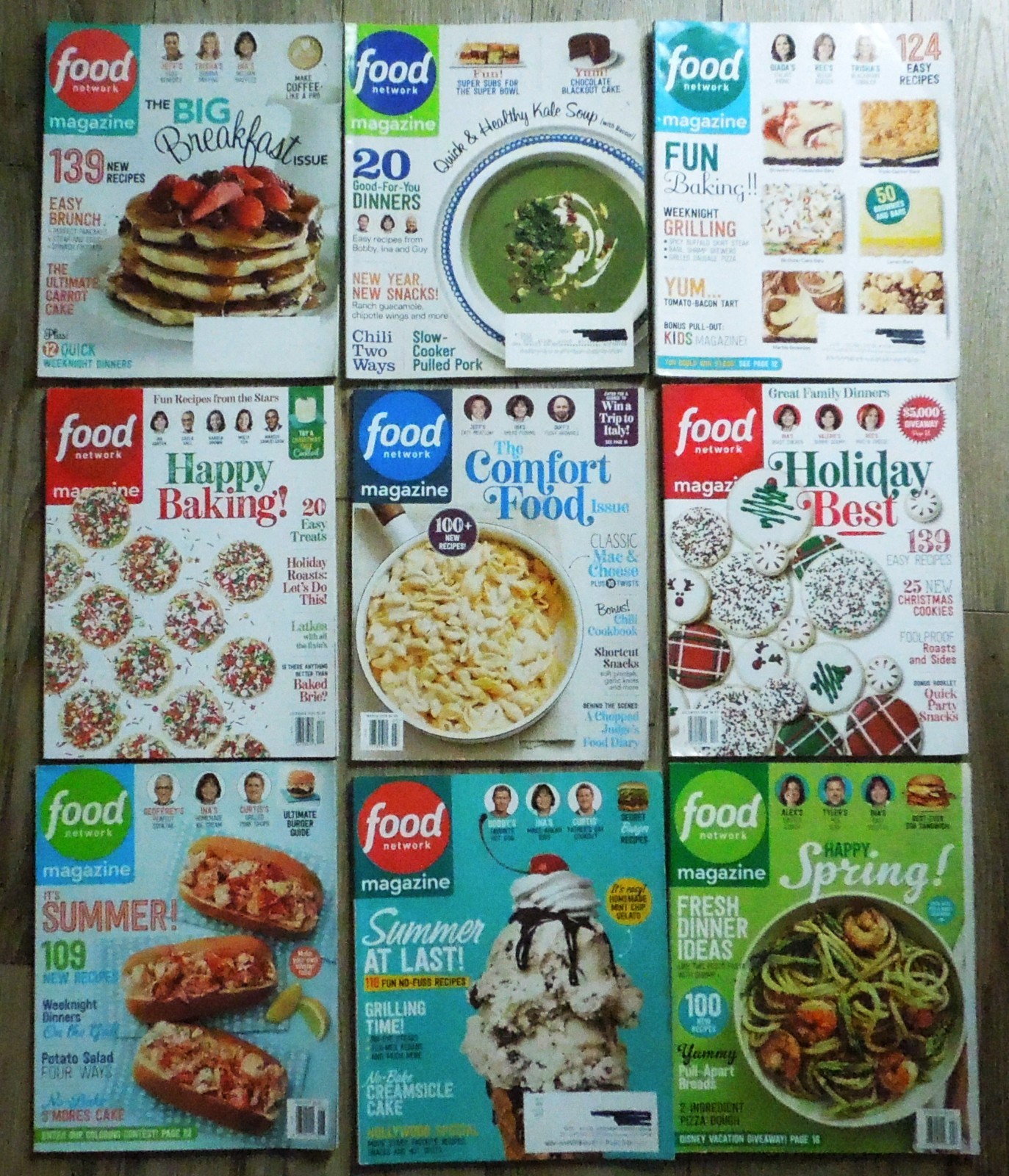Lot of 9 Food Network Magazines 2015-2020 | eBay