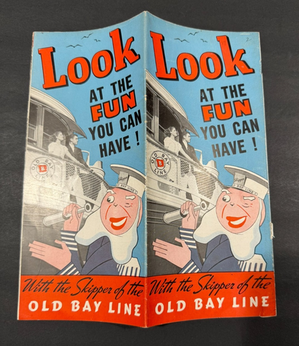 1940's Old Bay Line Cruise Ship Brochure | eBay