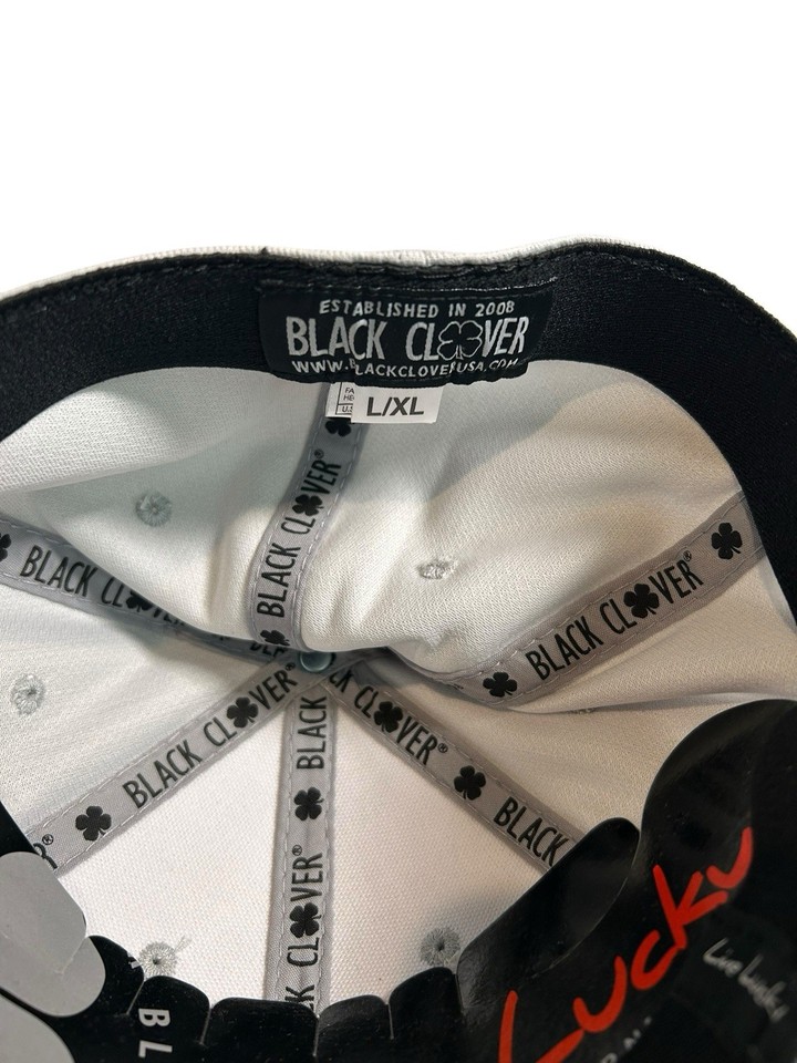 Black Clover Live Lucky Fitted Golf Hat Cap Size L/XL Spring Luck ...