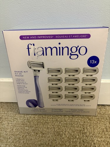 Flamingo Shave Kit Razor Handle + 13 Cartridges Bonus Pack NEW Reduced ...