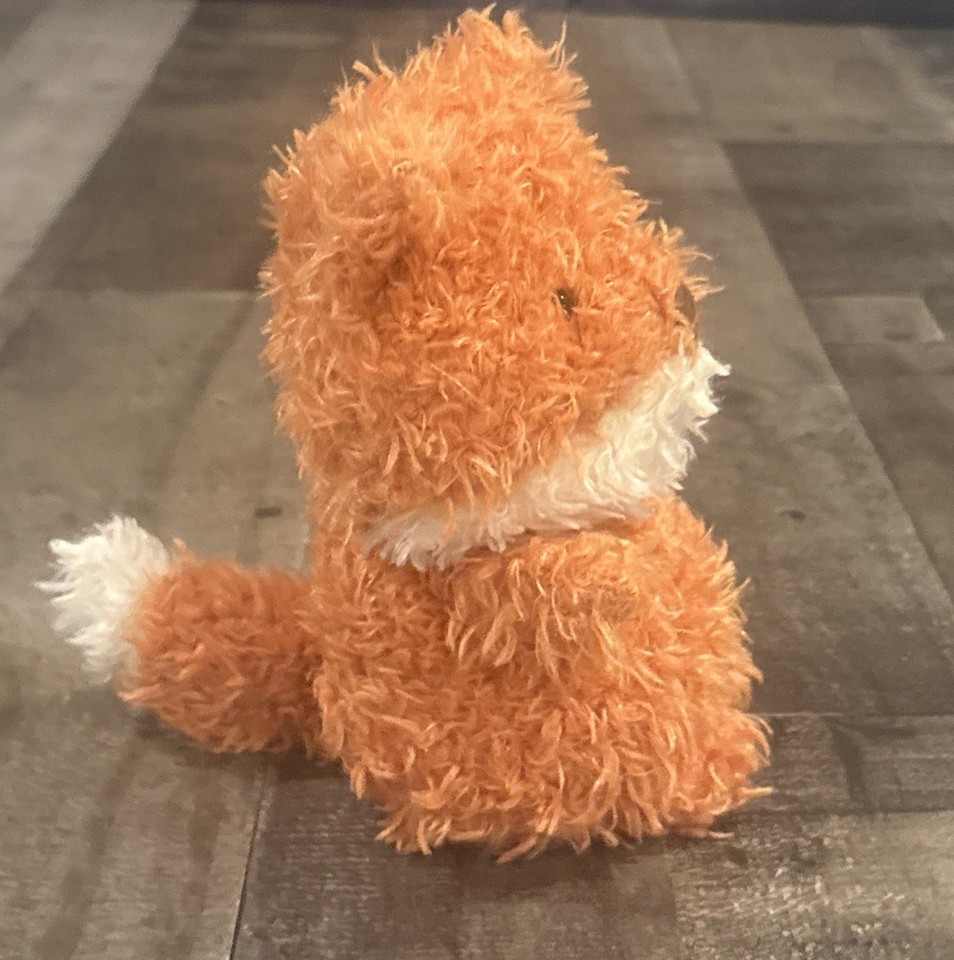 Jellycat London 7" Little Orange And White Fox Curly Hair Stuffy Fuzzy ...