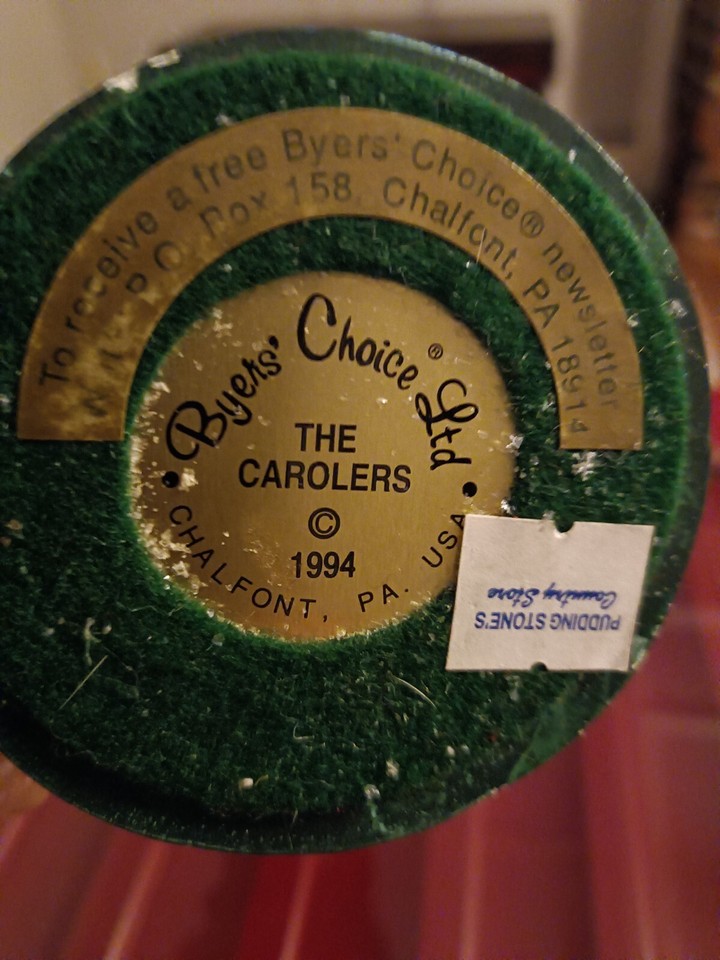 byers choice carolers 1994 man with a wreath | eBay
