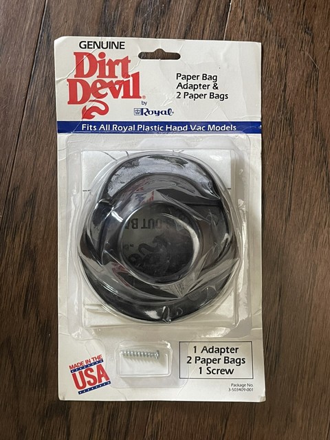 Dirt Devil Adapter 2 Paper Bags Royal Hand VAC 3-503409-001 for sale ...