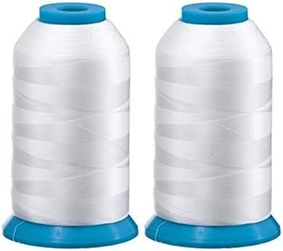 2 White Spools Bobbin Thread for Embroidery Sewing Machine 5500 Yards ...