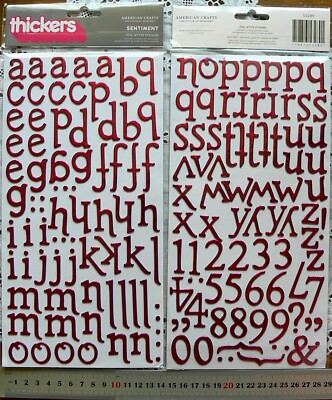SENTIMENT Letter Stickers TAFFY PINK Colour 6-18mmH x20-45mmW 1 ...