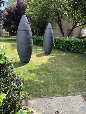 AMAZING Dedon Garden Obelisk dining set rrp £6,750 grey outdoor chairs ...