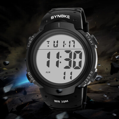 SYNOKE LED Digital Sport Watch Stopwatch Date Military Waterproof Men Wristwatch | eBay