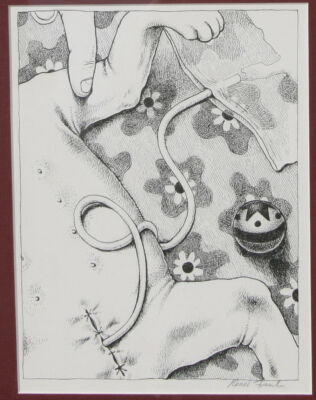 RENEE FRENCH original art, GRIT BATH last page, 6.5x8.5, 1994, aka ...