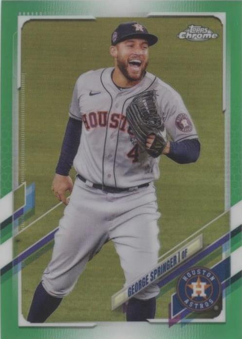 2021 Topps Chrome - George Springer #53 Green Refractor /99 for sale ...