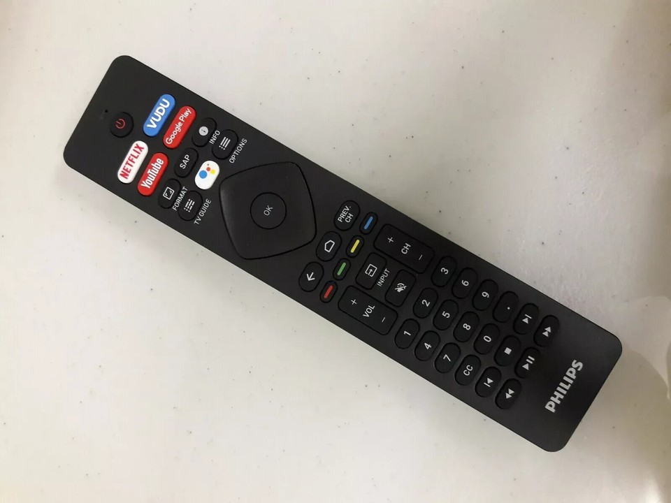 NEW Philips Android Smart TV Voice Remote RF-402A-V14 NETFLIX VUDU ...