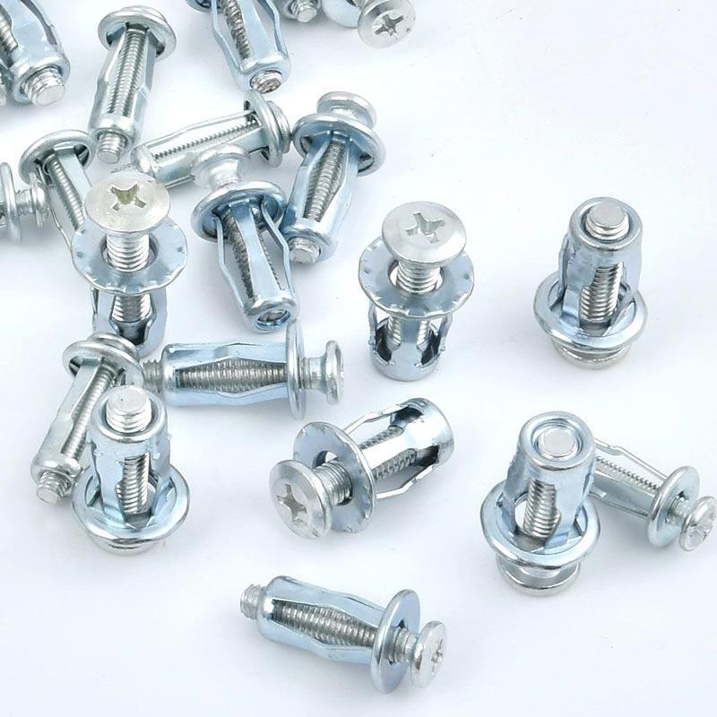 20-50pcs M4 Expansion Screw Petal Nuts Rivet Lock Jack - Plastic Wood ...