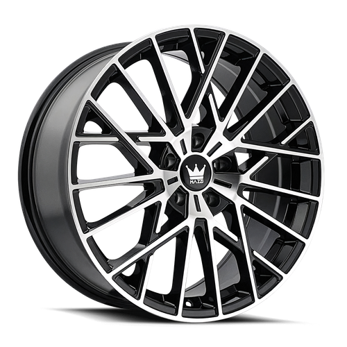 18x8 Mazzi 378 Jinx Black/Machined Wheel 5x120 (40mm) 729419169763| eBay