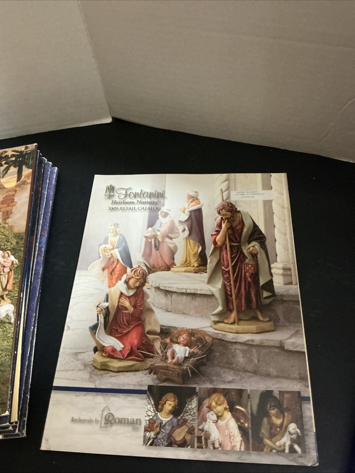 ROMAN INC FONTANINI ITALIAN NATIVITY CATALOGS Vintage Collector 9 Books ...