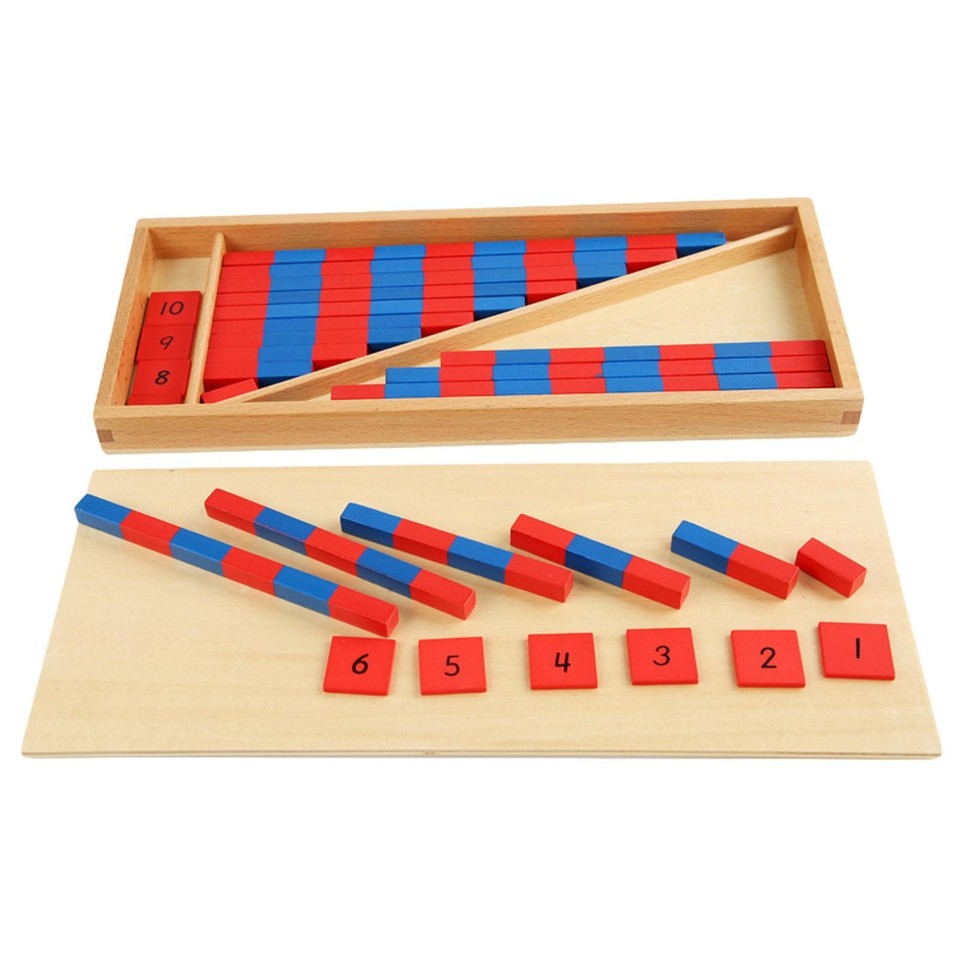 Montessori Numerical Rods Math Teaching Aids Count from 1 to 10 Number ...