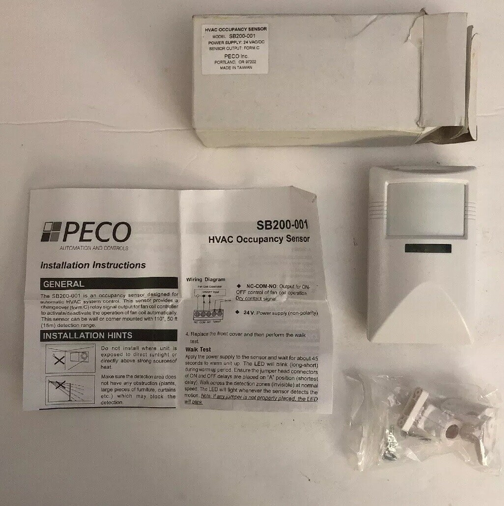 PECO SB200-001 Hvac Occupancy Sensor Time Delay White | eBay