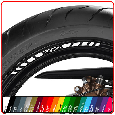 TRIUMPH wheel rim stickers decals - choice of 20 colours - daytona ...
