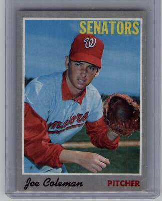 1970 Topps Joe Coleman #127 Washington Senators Baseball Fair 0986 | eBay