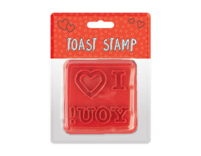 I LOVE YOU TOAST STAMP 9cm Valentines Day Bread Sandwich Breakfast Love ...