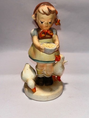 Vintage 1950s Napco Girl Feeding Goose "I'm Hungry" Figurine-Japan ...