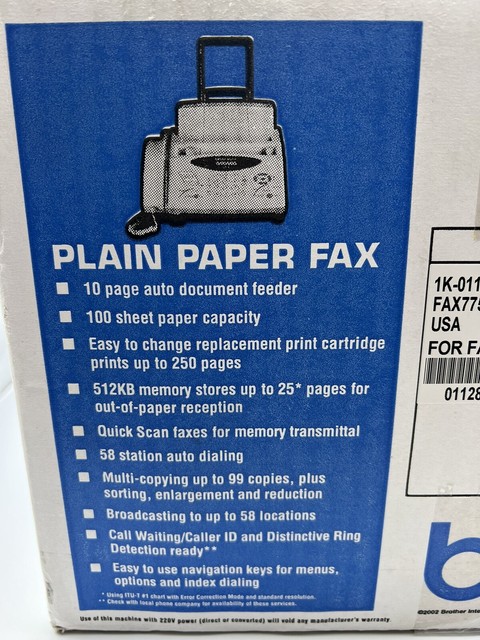 Brother IntelliFax-775 Plain Paper Fax Machine for sale online | eBay