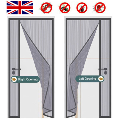 Magic Magnetic Door Mesh Screen Net Mosquito Insect Fly Curtain Sided ...