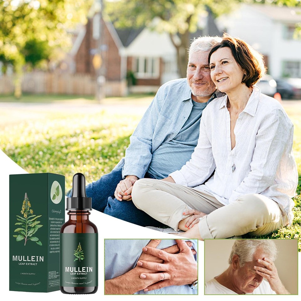 Mullein Leaf Extract Organic Lung Cleanse Drops for Lung Health Natural ...