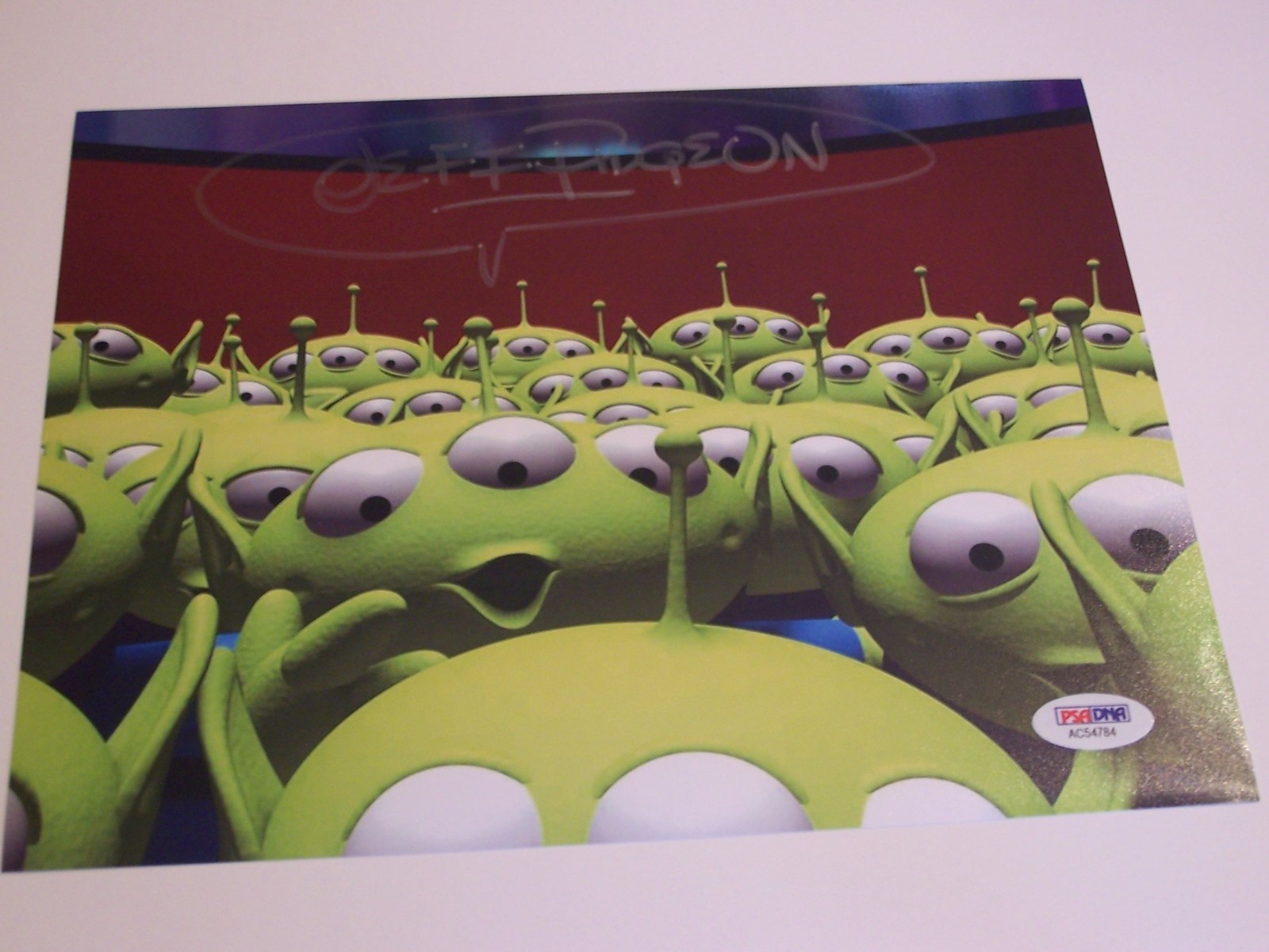 TOY STORY DISNEY PIXAR 8x10 PHOTO SIGNED JEFF PIDGEON PSA CERTIFIED ...