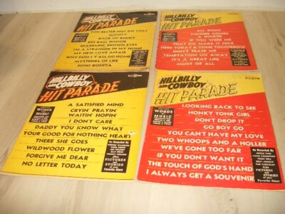4 Hillbilly And Cowboy Hit Parade Magazine Song Book Sheet Music Lot ...