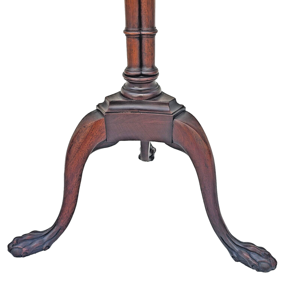 Vtg Mahogany Faux Bamboo Tall Pedestal / Plant Stand By Weiman Heirloom ...