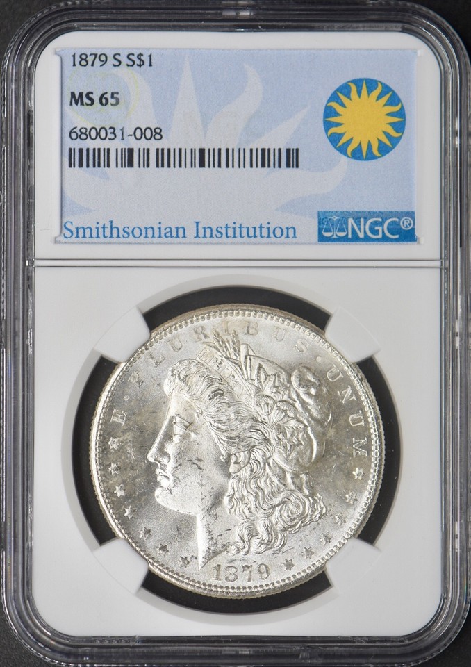Govmint Thomas Edison Smithsonian 1879-S Morgan Dollar NGC MS65 ...