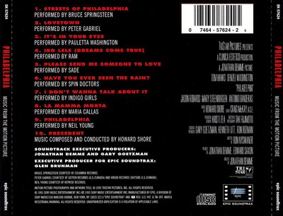ORIGINAL SOUNDTRACK PHILADELPHIA [ORIGINAL SOUNDTRACK] NEW CD ...