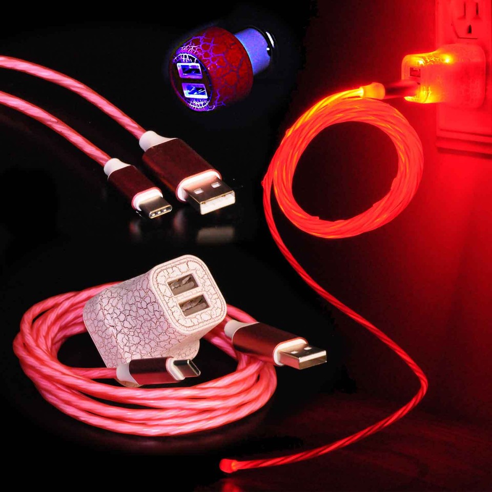 LYTECORDZ LED Lighted Light Up TYPE C Charging Charger Cable USB Cord ...