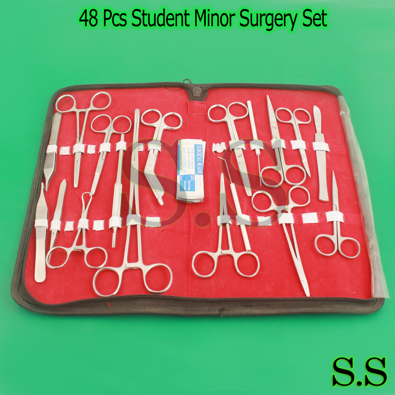 48 PC O.R STUDENT MINOR SURGERY LACERATION SUTURE KIT SET SURGICAL ...