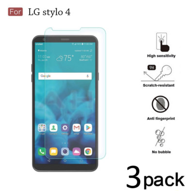 [3-Pack] 9H Tempered Glass Screen Protector Cover For LG Stylo 4 ...