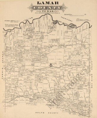 Map of Lamar County Texas 16x20 | eBay