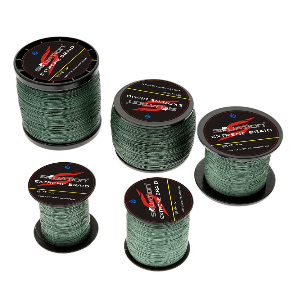 100/300/500/1000M Moss Green Super Strong Dyneema Braided Fishing Line ...