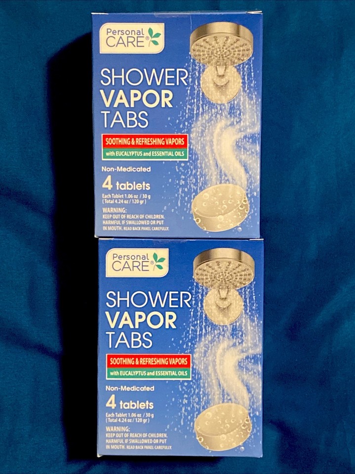 2 Pack NEW Shower Vapor Tabs Effervescent Vapor Steam Tablets 4 Tablets ...