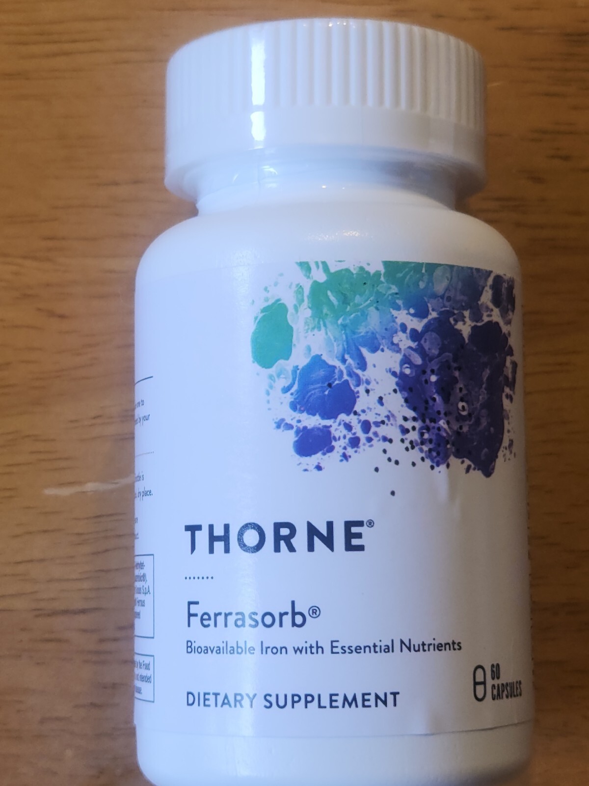 Thorne Ferrasorb iron supplement Exp 01/2025 60 Capsules New Sealed ...