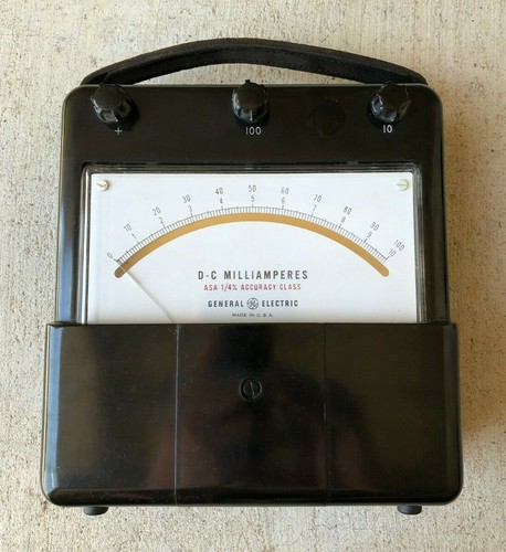 Vintage General Electric DP-12 DC Milliamperes 0-100 Bakelite Meter Art ...