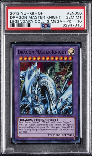 2012 YU-GI-OH! LEGEND COLL 3 MEGA-PACK #EN050 DRAGON MASTER KNIGHT PSA ...