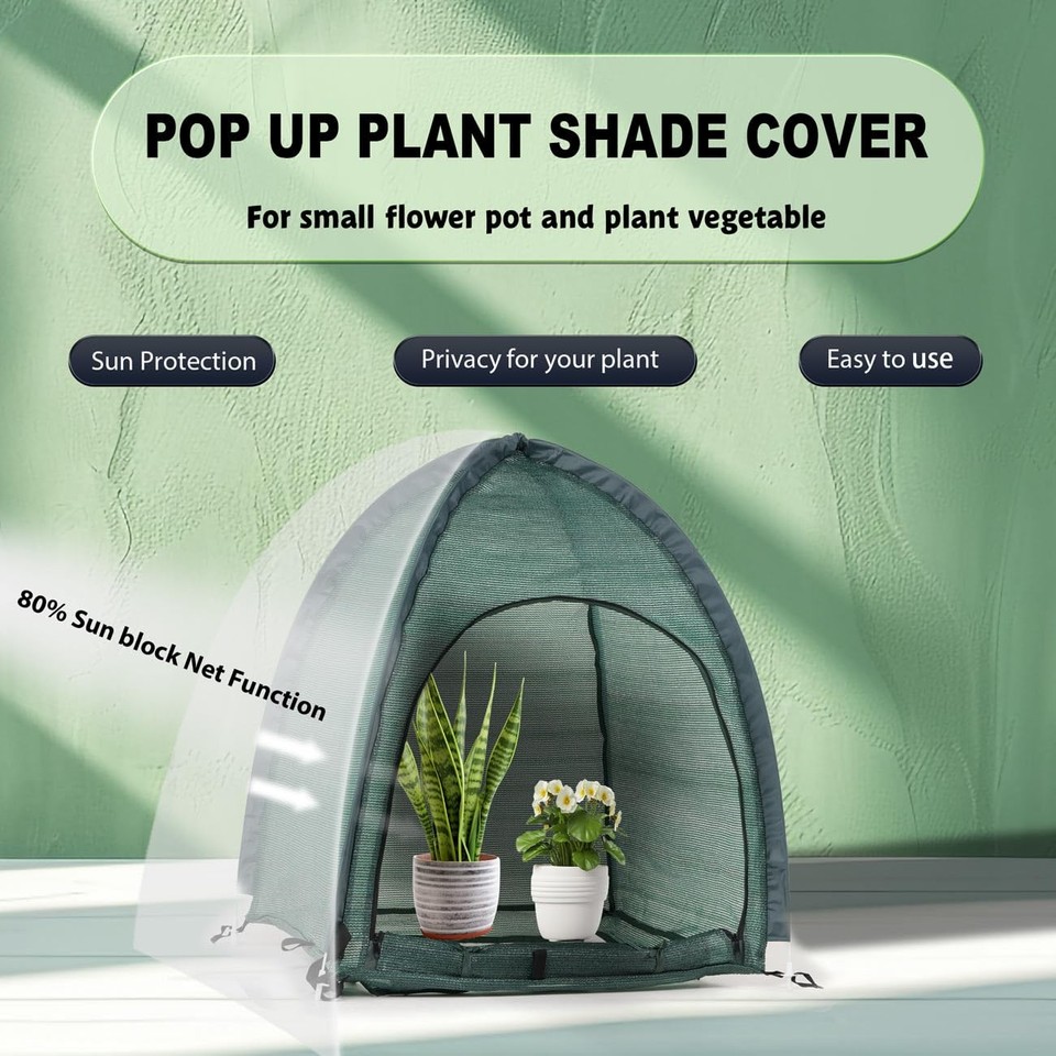 2pack Pop up Plant Sunshade Cloth,Plant Sun Shade Net for Flower UV ...