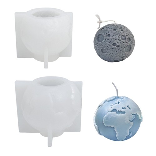 DIY Silicone Mold 3D Simulation Moon-shape/Earth-shaped Aromatherapy ...