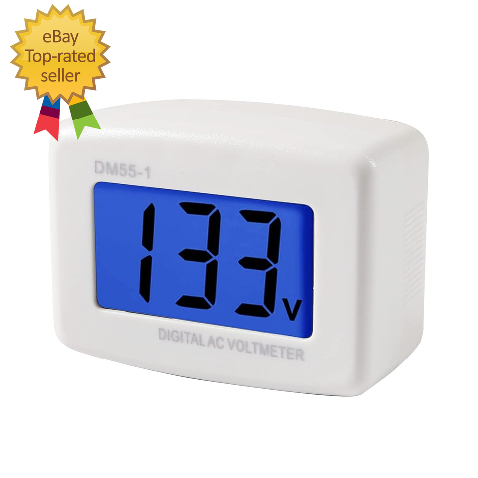 Plug in Volt Meter 4Pcs Flat US Plug AC 80-300V LCD Digital Voltmeter ...