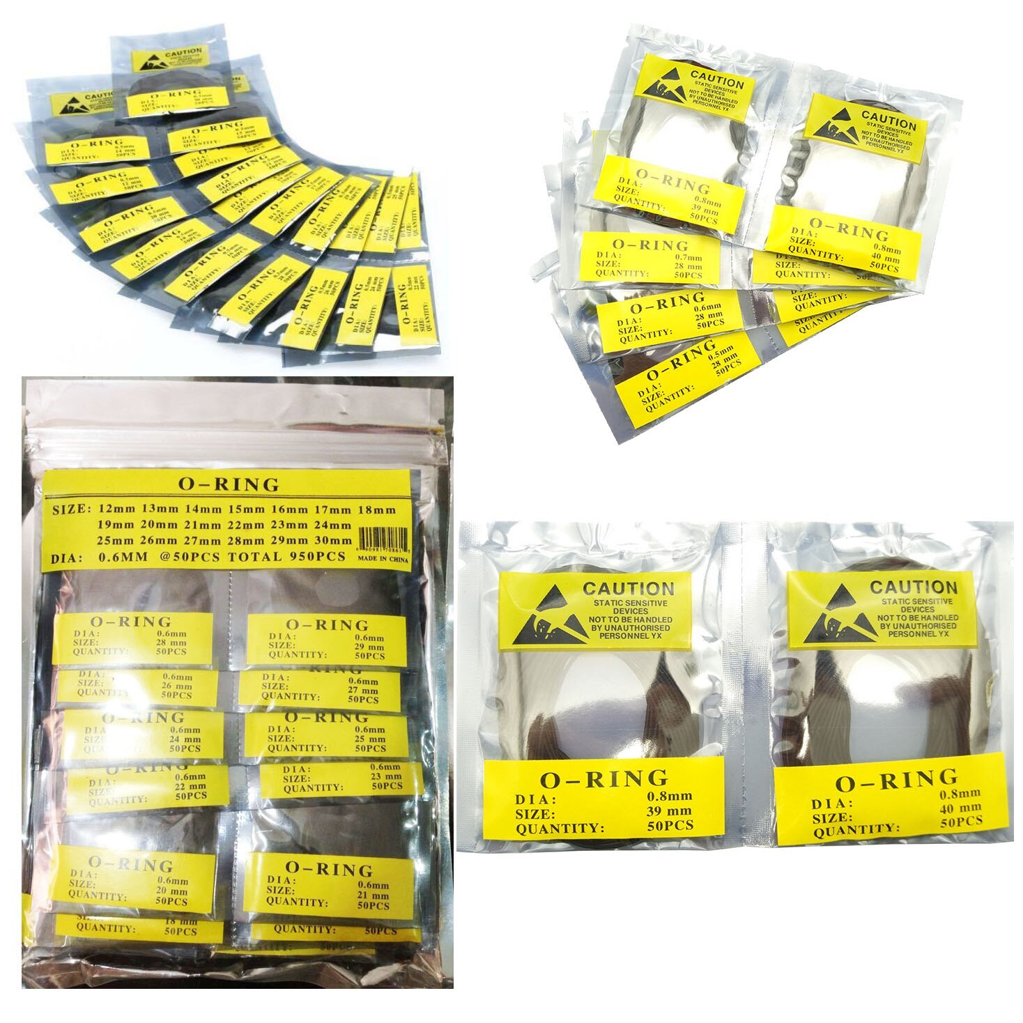 500-950PCS Watch Back Case Sealing O-Rings 0.5mm-0.9mm 12-40mm Watch ...