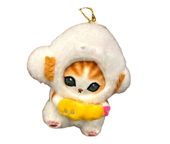 New Sanrio Yun Snow White Mofusand Plush Key Small Charm Bag Holder Toy ...