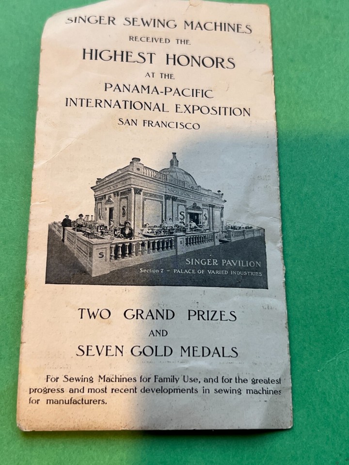 Antique 1915 Singer Needle Threader Booklet Phamplet Form 9040 | eBay