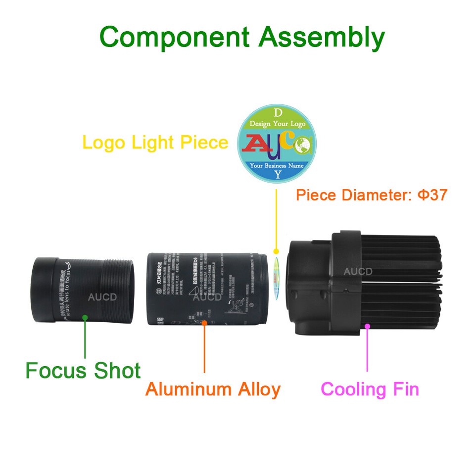 Custom Sign Gobo Card 20W Static HD LED Advertising Logo Projector ...