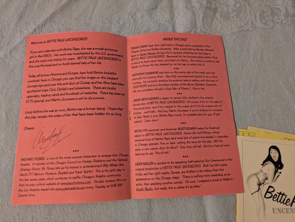 VINTAGE POST PORN MODERNIST BETTIE PAGE ANNIE SPRINKLE MAGIC PAPER ADVERTISEMENT | eBay