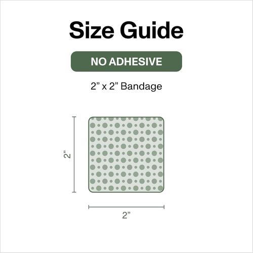 PowerHeal Bioelectric Bandage Kit for Wound Care & 2.0"x2.0" (Pack of 4 ...